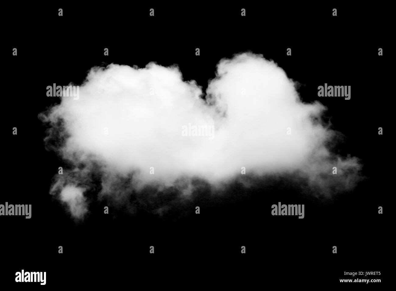 single white cloud isolated on black background Stock Photo - Alamy