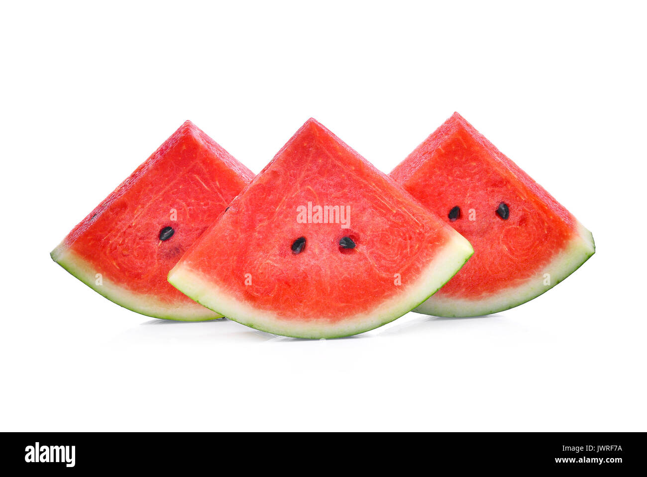 sliced fresh watermelon isolated on white background Stock Photo - Alamy