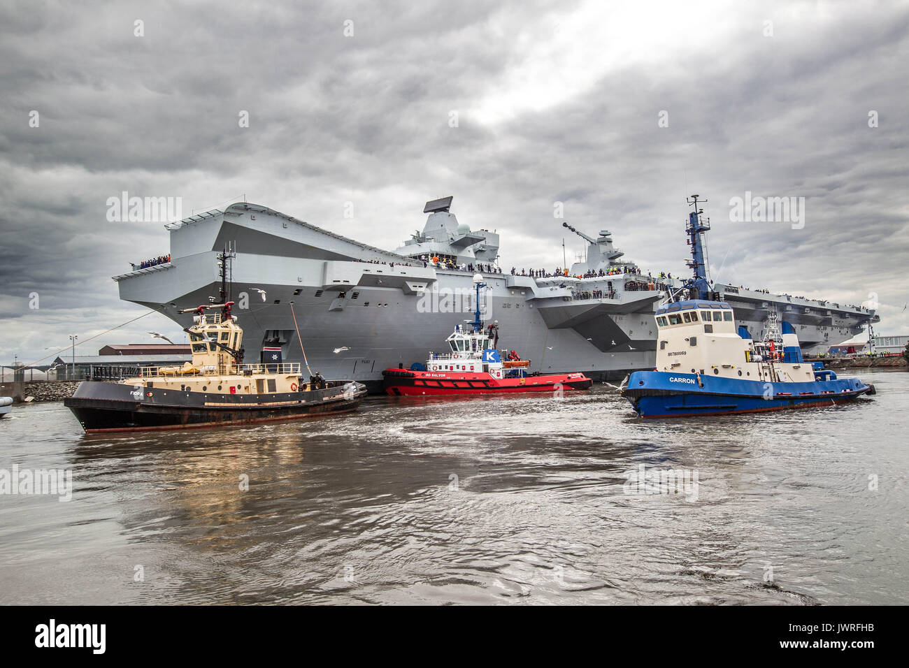 Aircraft Carrier Queen Elizabeth Launch Stock Photo - Alamy