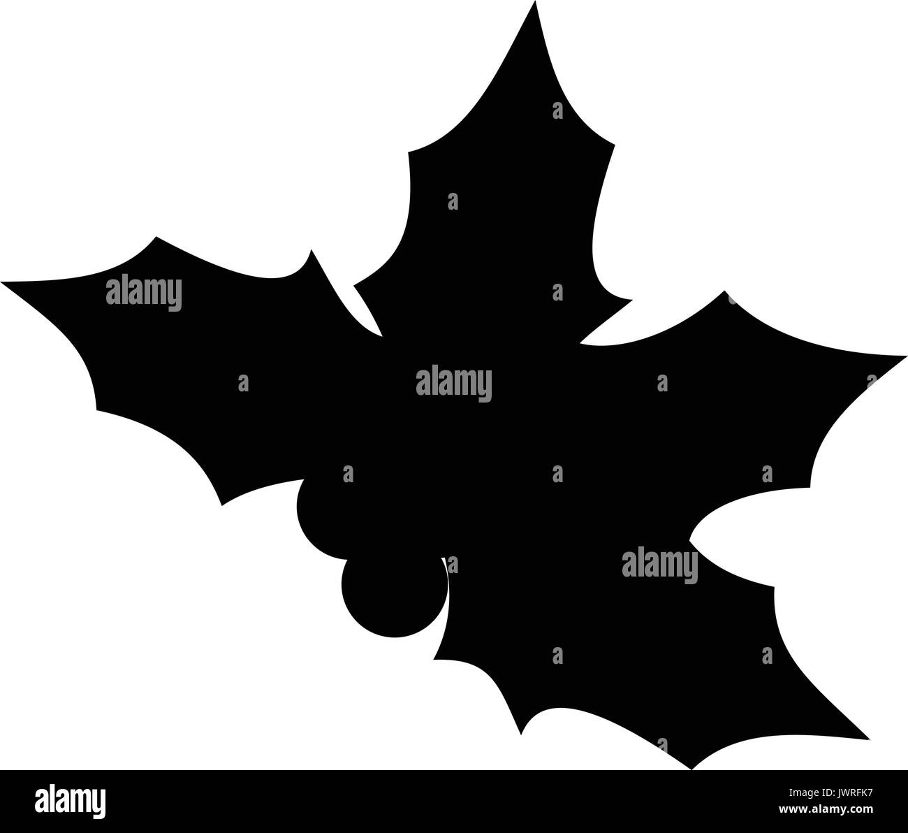 Christmas holiday holly leaf Black and White Stock Photos & Images - Alamy