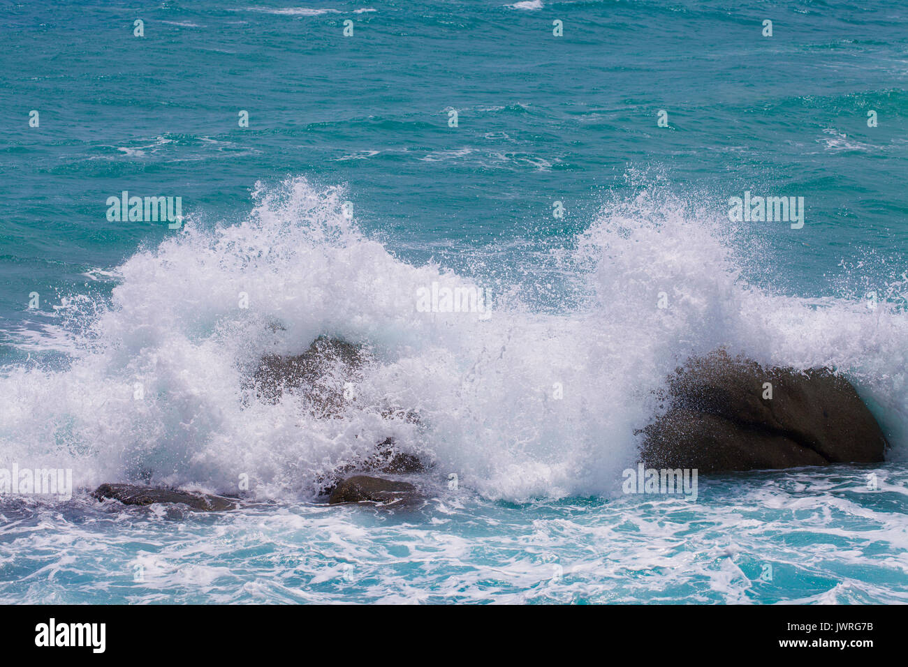 Stormy ocean waves beautiful seascape big powerful tide in action storm ...