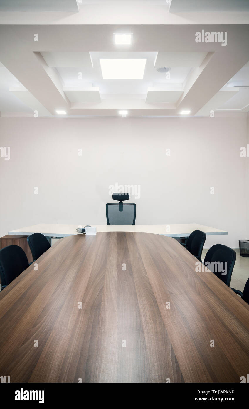 Conference room wooden table hi-res stock photography and images - Alamy