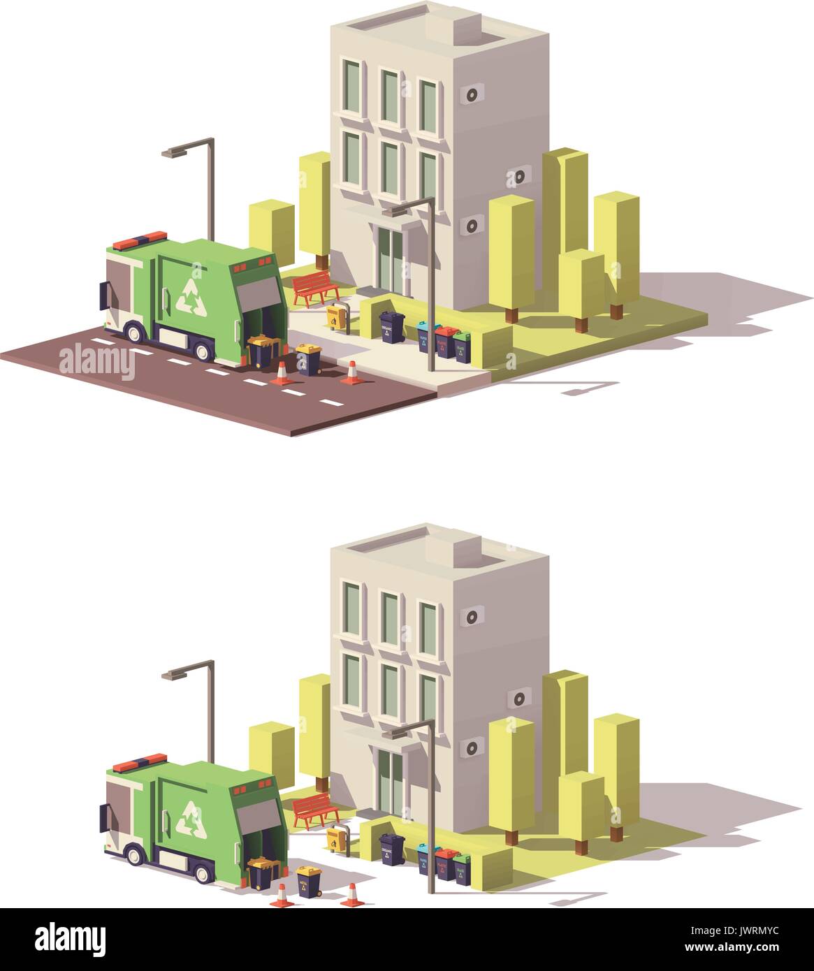 Vector low poly building icon Stock Vector Image & Art - Alamy