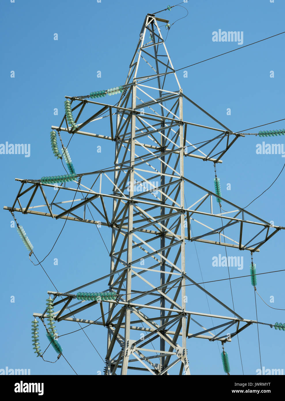 Glass insulator line electric pylon hi-res stock photography and images ...