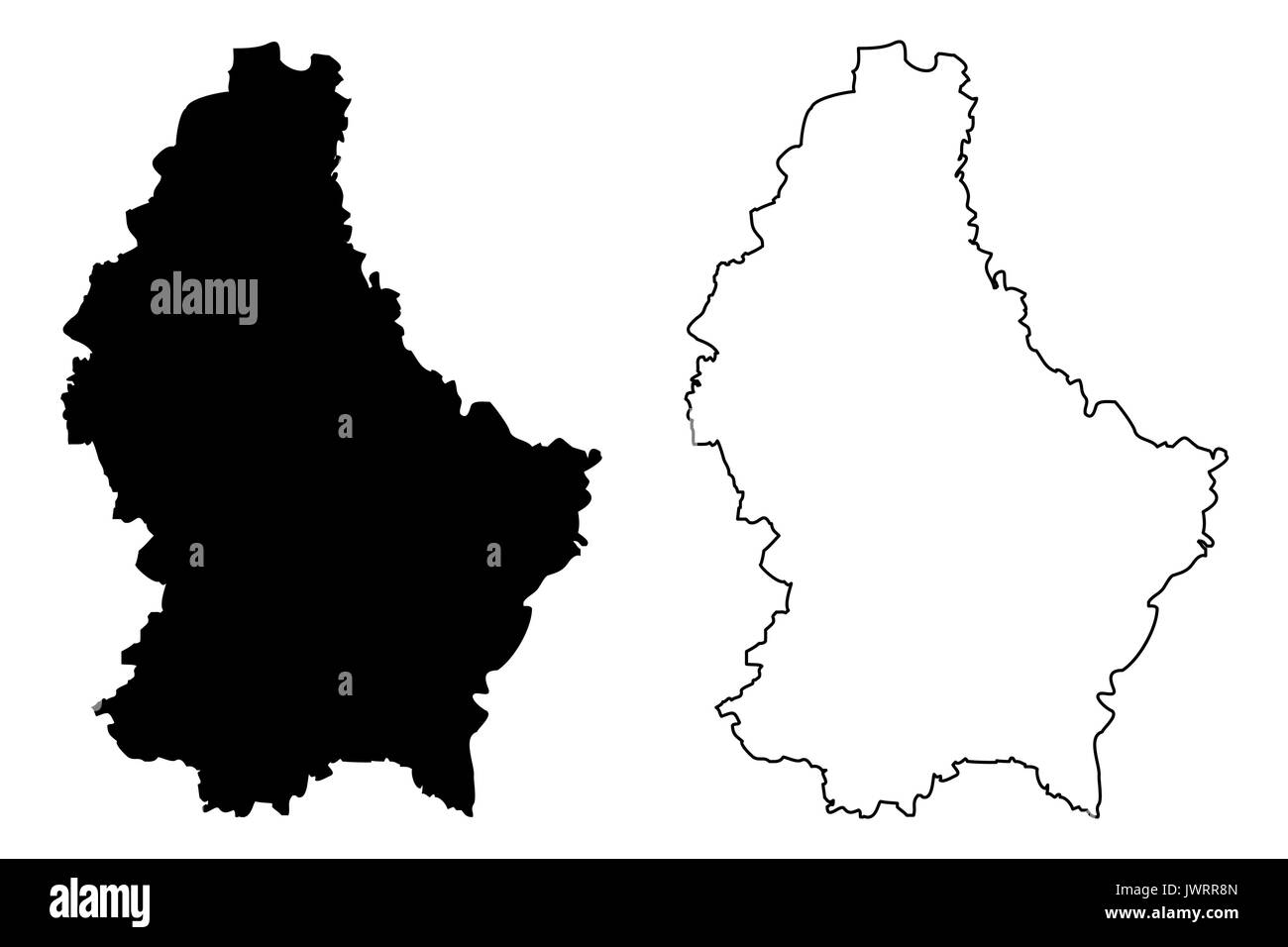 Luxemburg map vector illustration, scribble sketch Luxemburg Stock ...