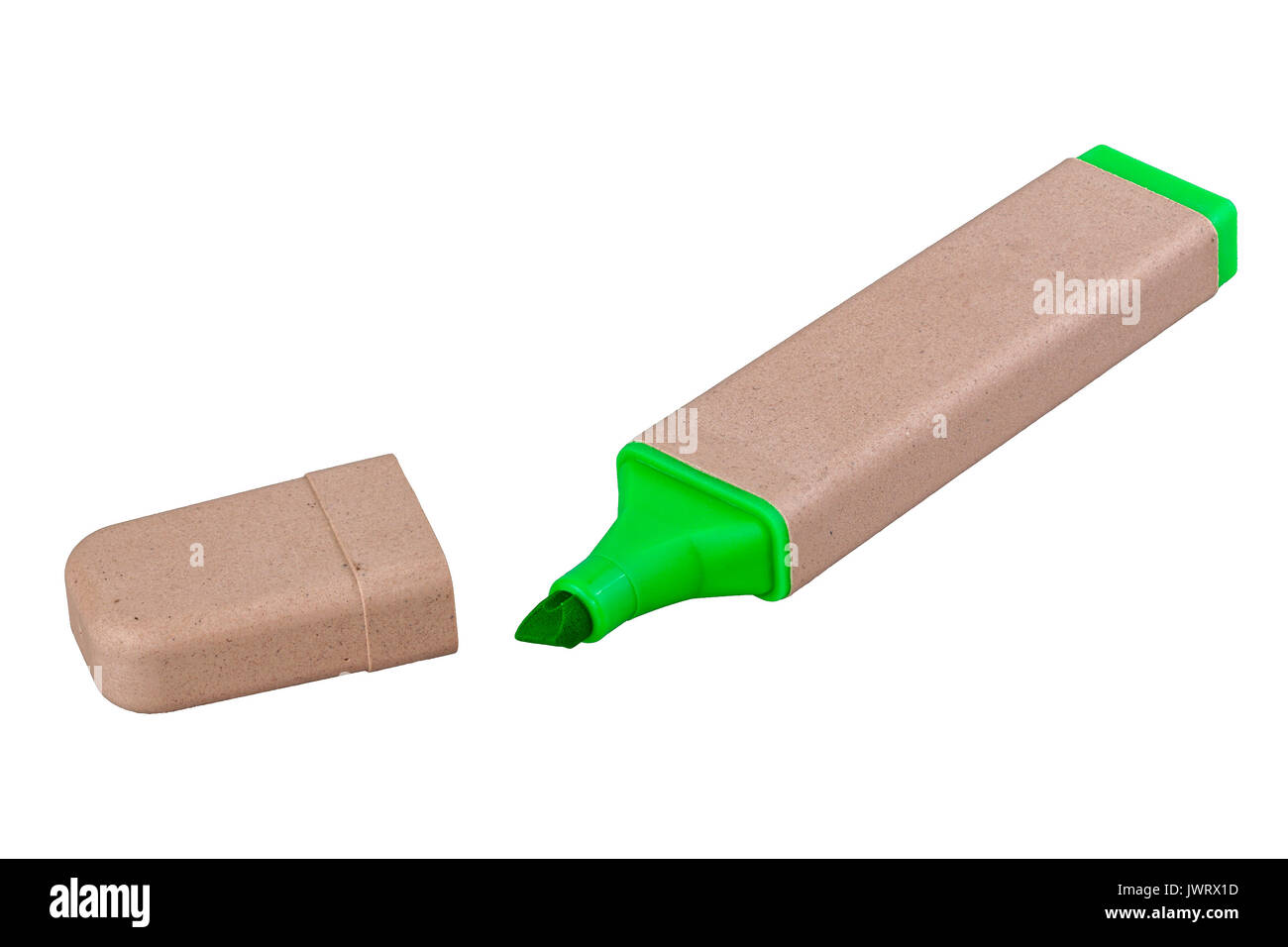 Green highliter isolated on a white bacground Stock Photo - Alamy