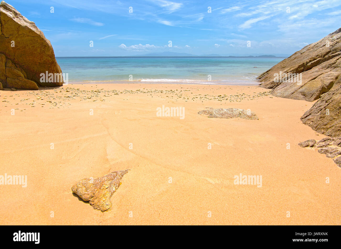 Perhentian island, Perfect golden sand beach to turquoise sea with ...