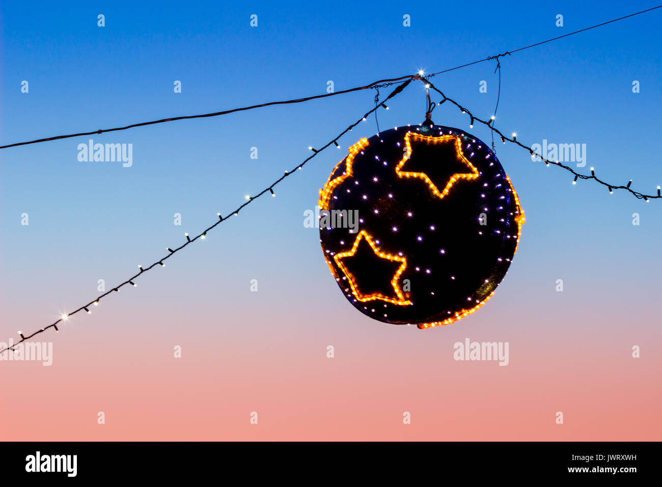 Suspended christmas street lights hi-res stock photography and images ...