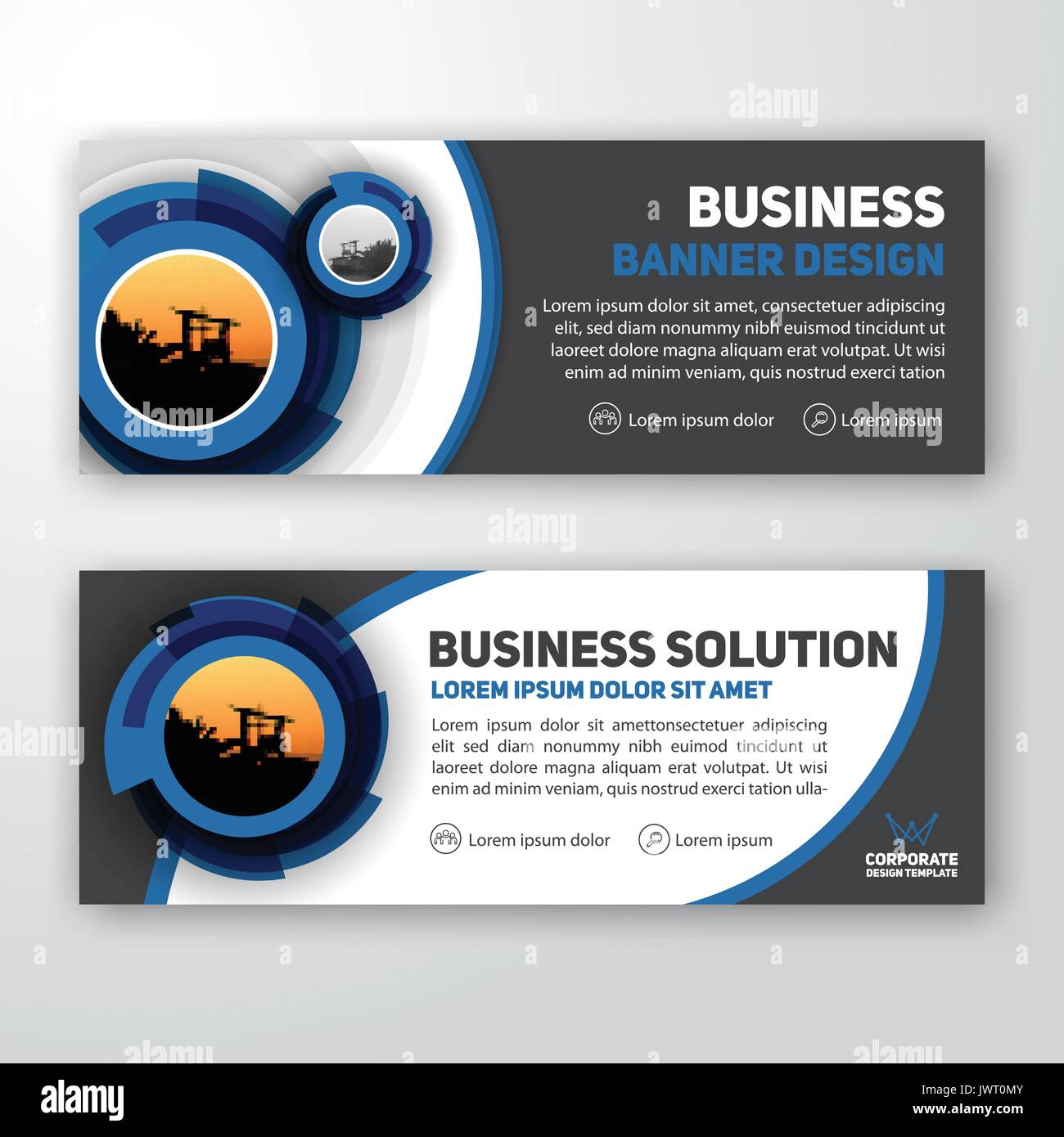 Modern corporate banner background design for letterhead, document ...