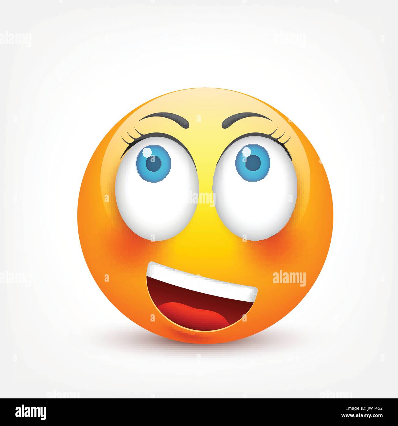 Cartoon Blue Smiley Faces