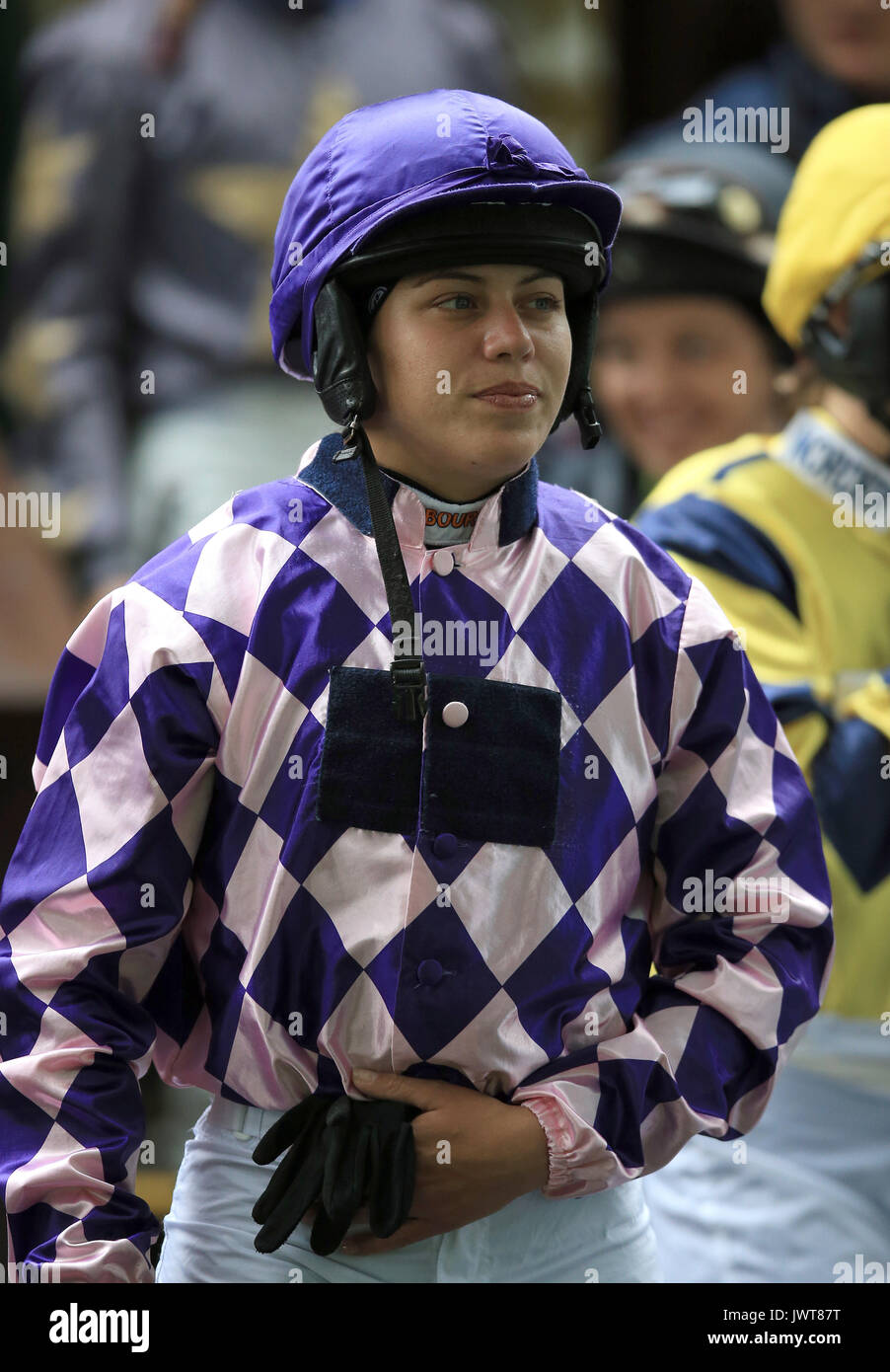 Lucy Berry makes her way into the parade ring before the Betfred ...