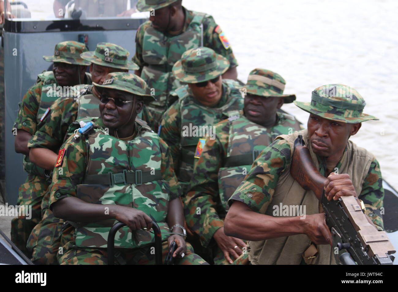 Nigerian army operation in Niger Delta Stock Photo - Alamy