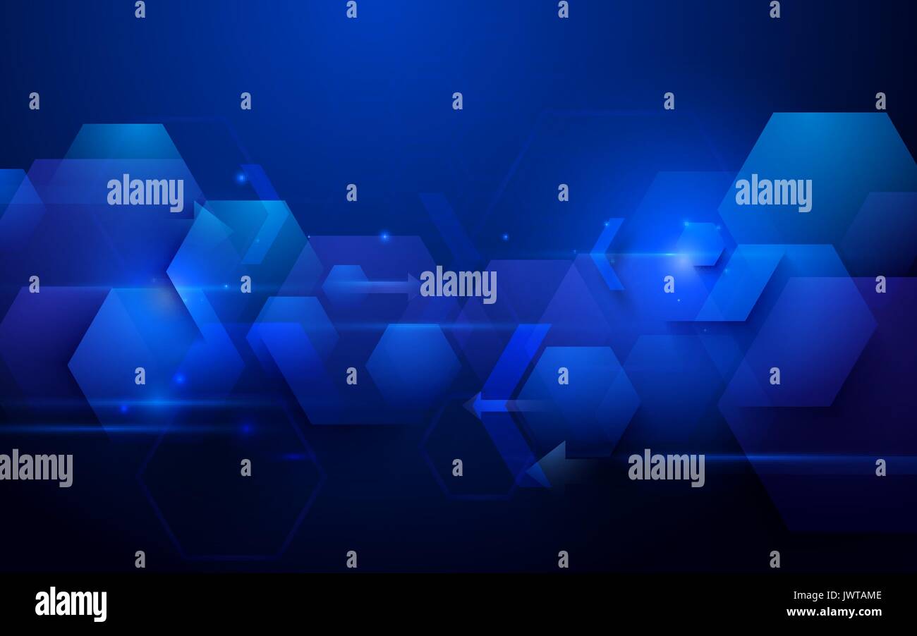 Blue abstract technology digital hi tech concept background Stock ...