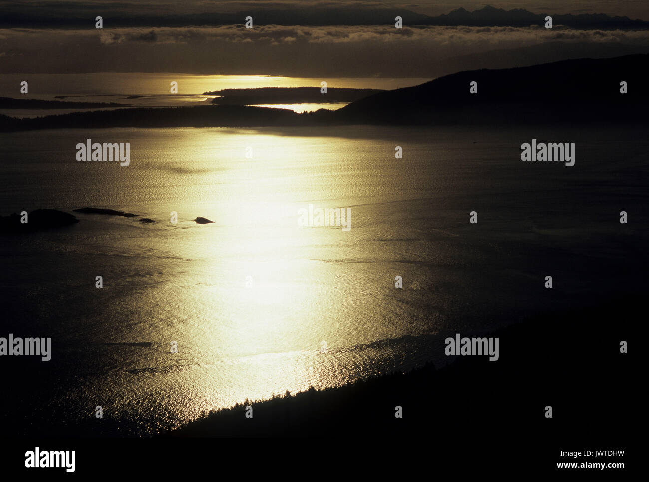 Mt Constitution silhouette view, Moran State Park, Orcas Island ...