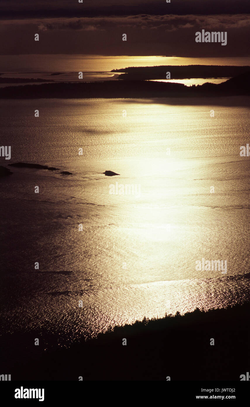 Mt Constitution silhouette view, Moran State Park, Orcas Island ...