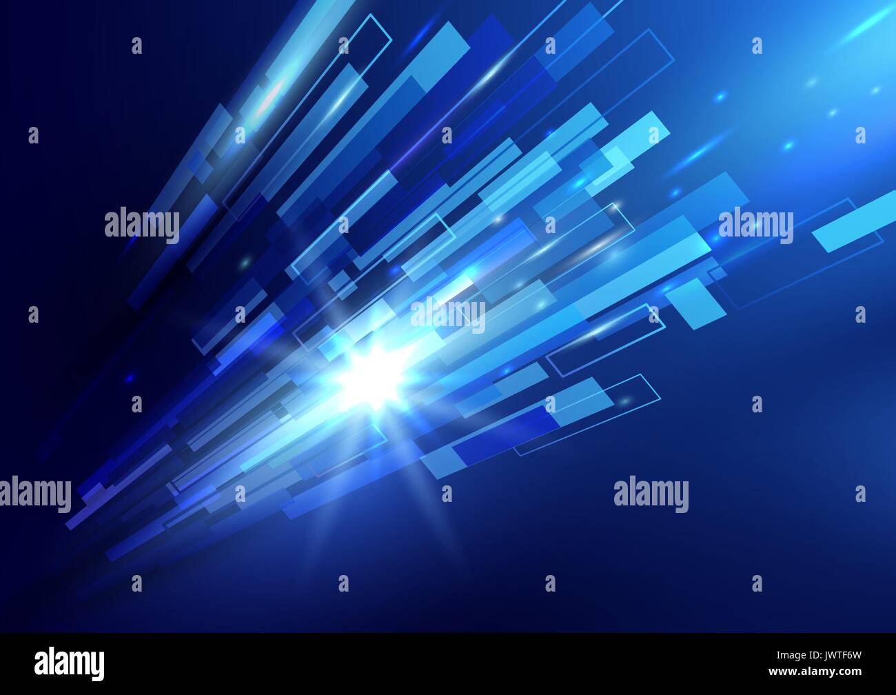 Abstract blue rectangles motion technology digital hi tech concept background Stock Vector Image ...