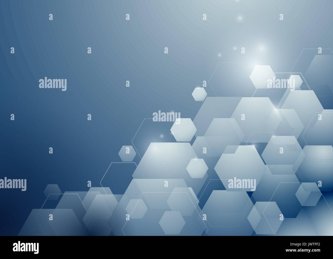 Abstract technology digital hi tech hexagons concept background. Space for your text Stock ...