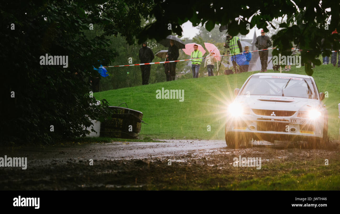 Racing car during East Sweden Rally Stock Photo - Alamy