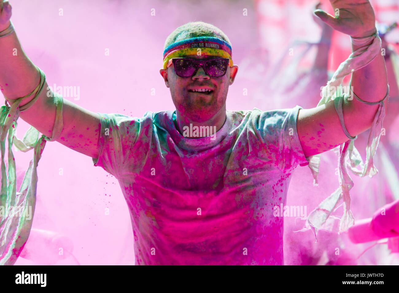 Colored Smoke Running Man