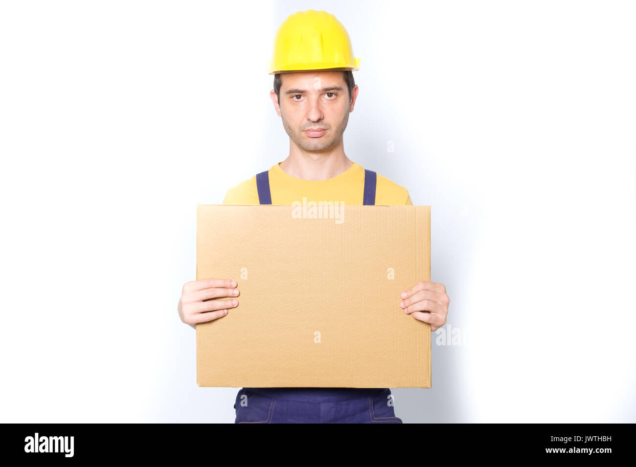 Sad worker helmet hi-res stock photography and images - Alamy