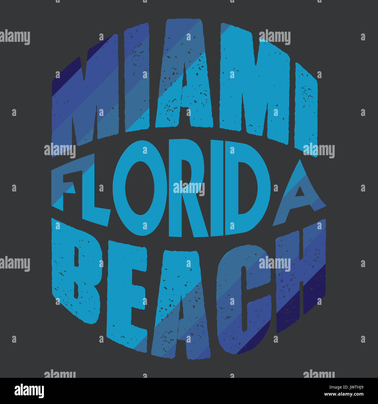 Graphic T- shirt design - Miami Florida - illustration Stock Photo - Alamy