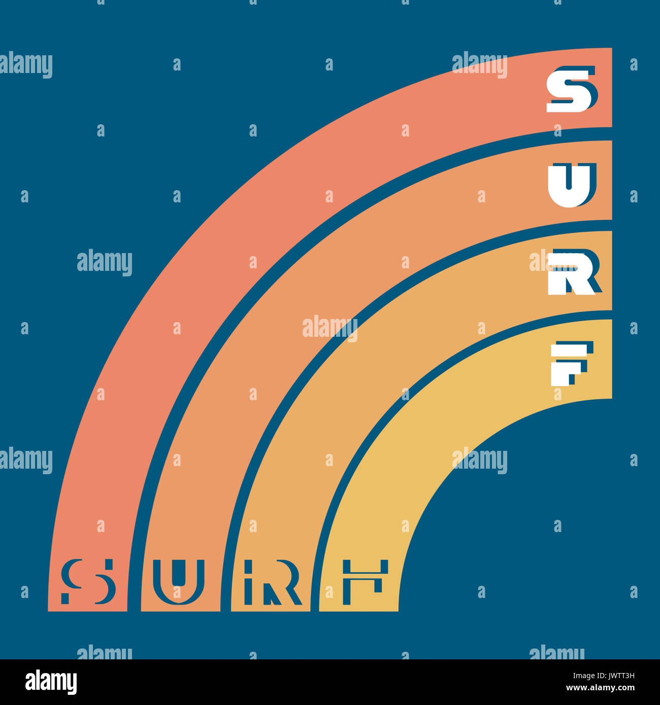 Surf typography, t-shirt graphics, sport emblem design, s Stock Photo ...
