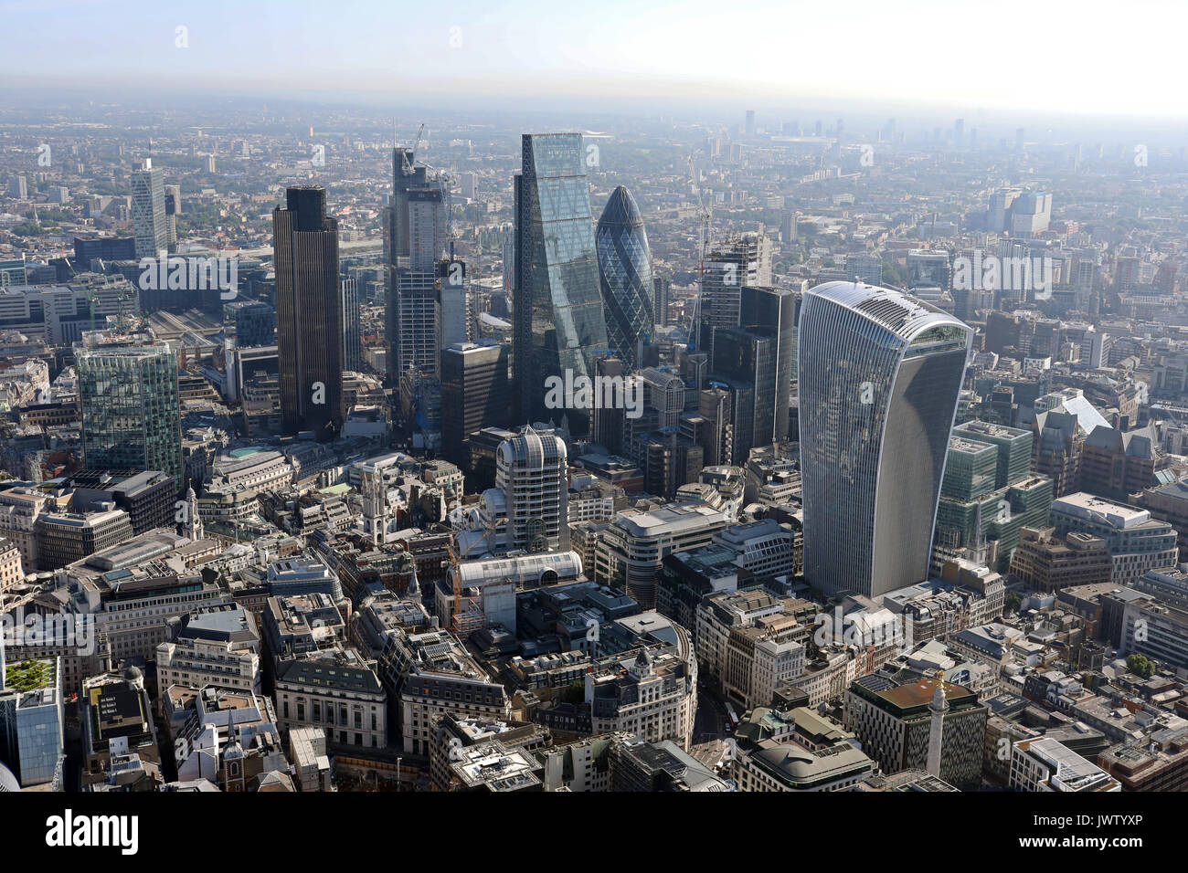 aerial view of The City of London Stock Photo - Alamy