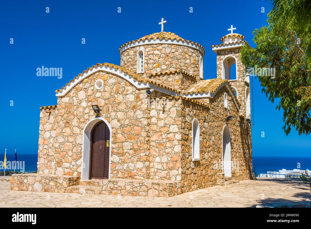 Church on the rock protaras hi-res stock photography and images - Alamy