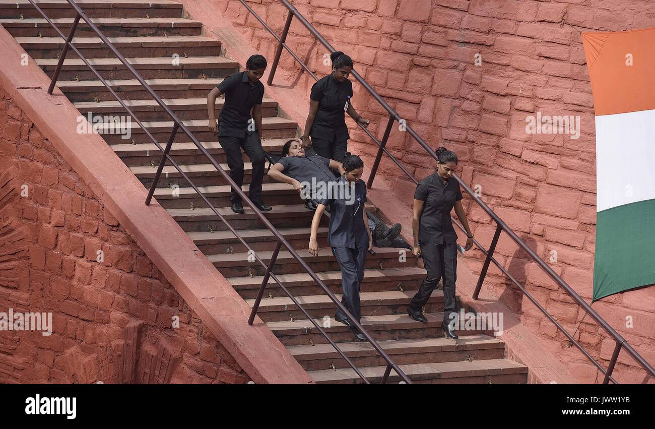 New Delhi, India. 13th August, 2017. Special Protection Group (SPG) and ...