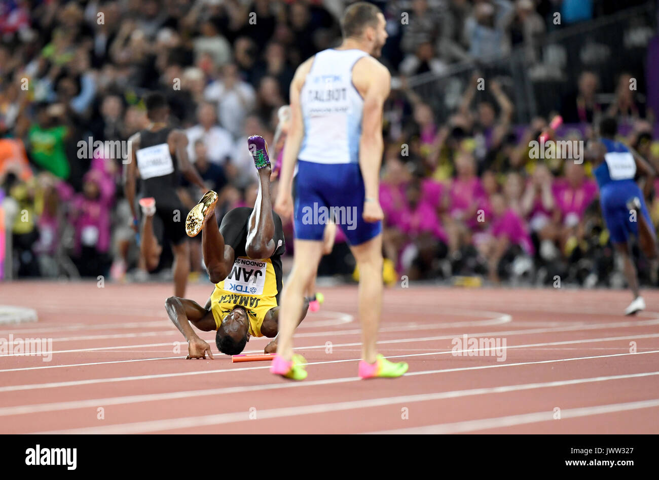 London, UK. 13th Aug, 2017. Sprinter Usain Bolt of Jamaica can be seen ...