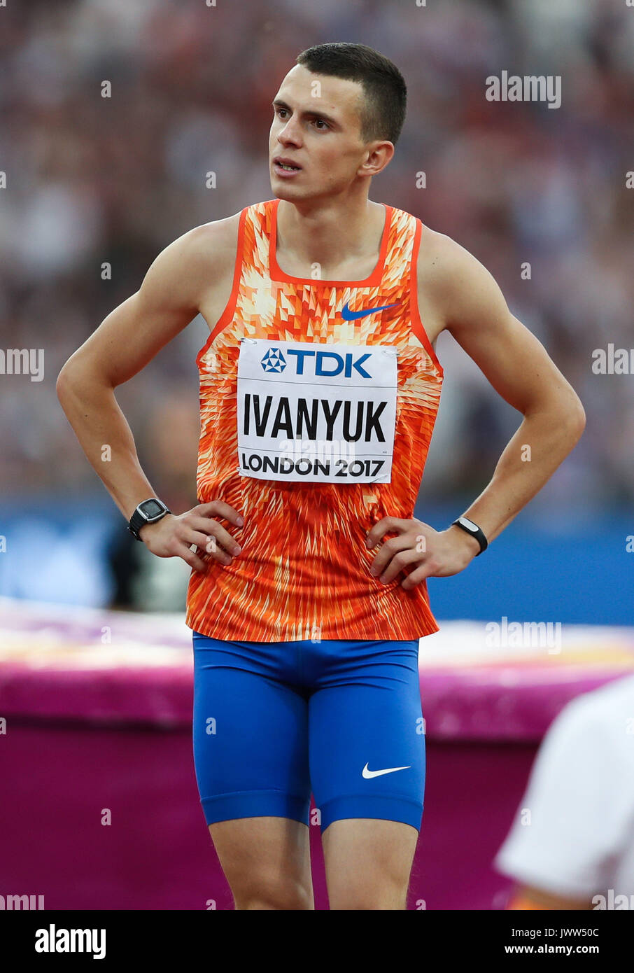 London, UK. 13th Aug, 2017. Ilya Ivanyuk, Authorised Neutral Athlete ...