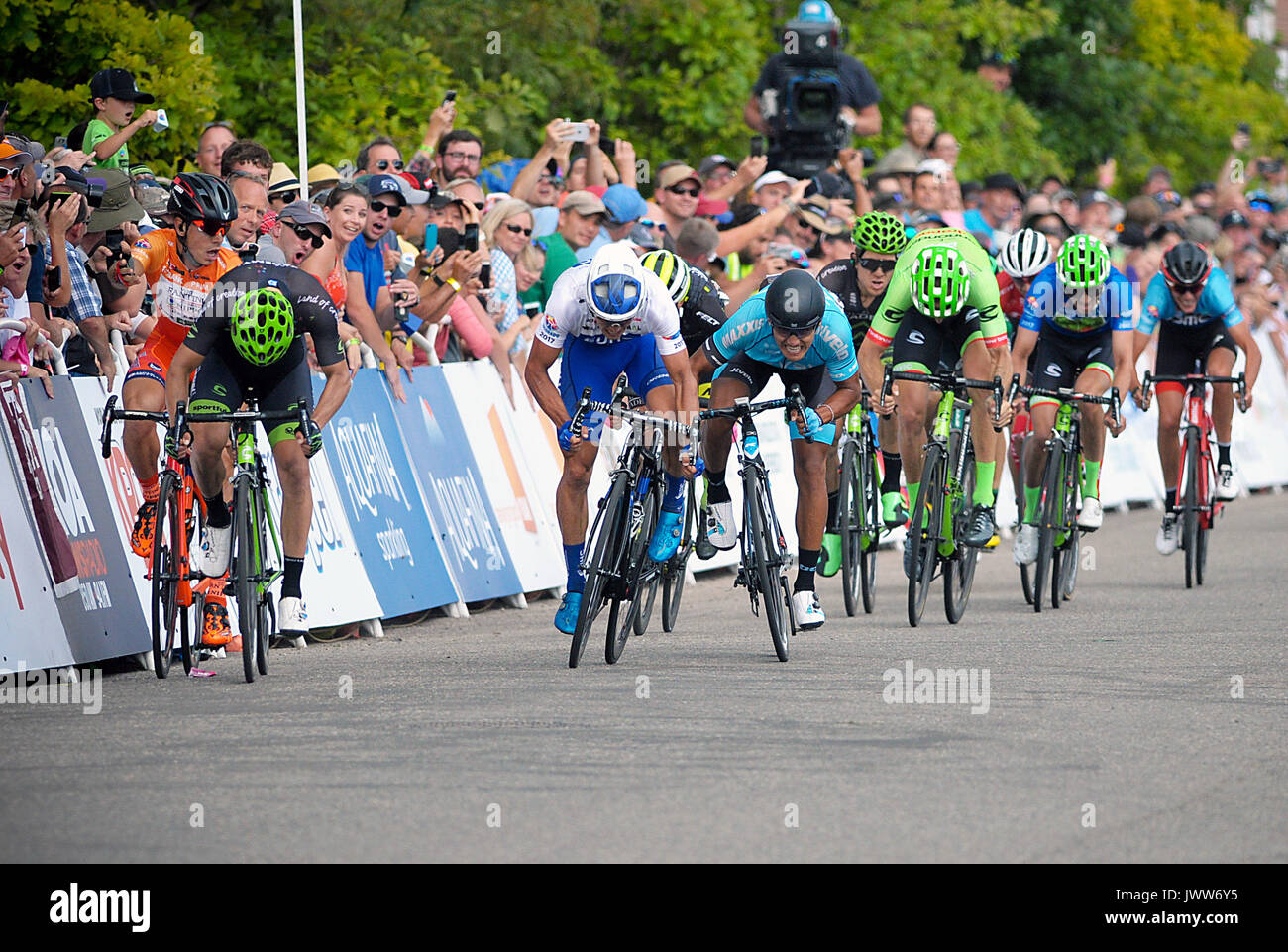 Denver, Colorado, USA. 13th Aug, 2017. The sprint for the finish of the ...