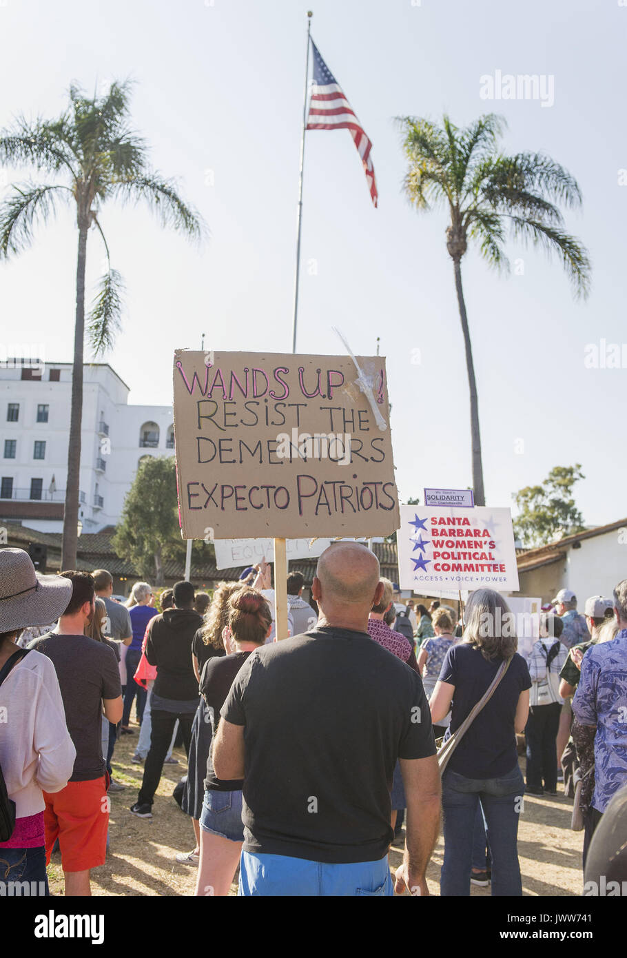 Santa Barbara California Usa 13th Aug 2017 A Solidarity Rally Is