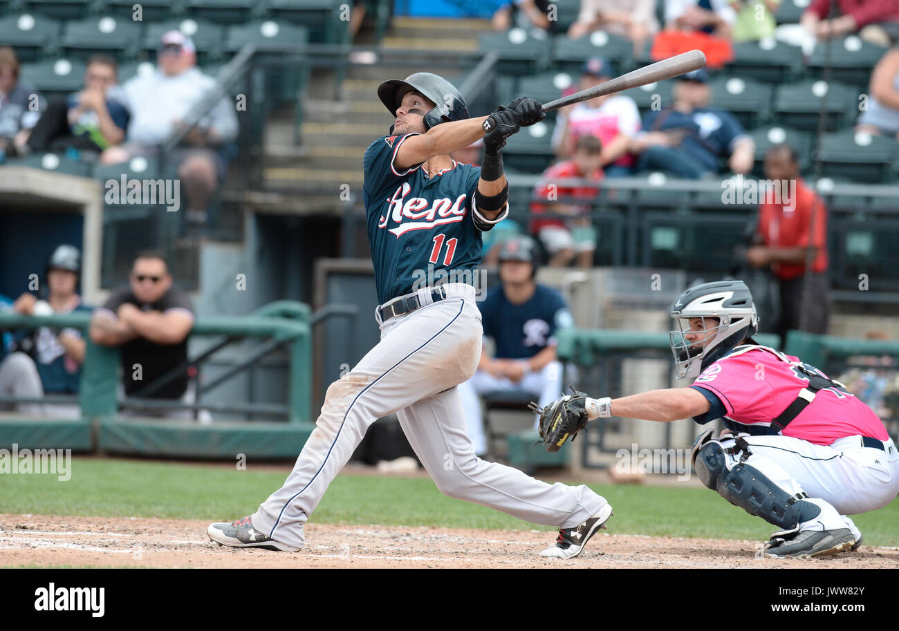August 13, 2017 - Aces infielder KRISTOPHER NEGRON (11) watches the ...