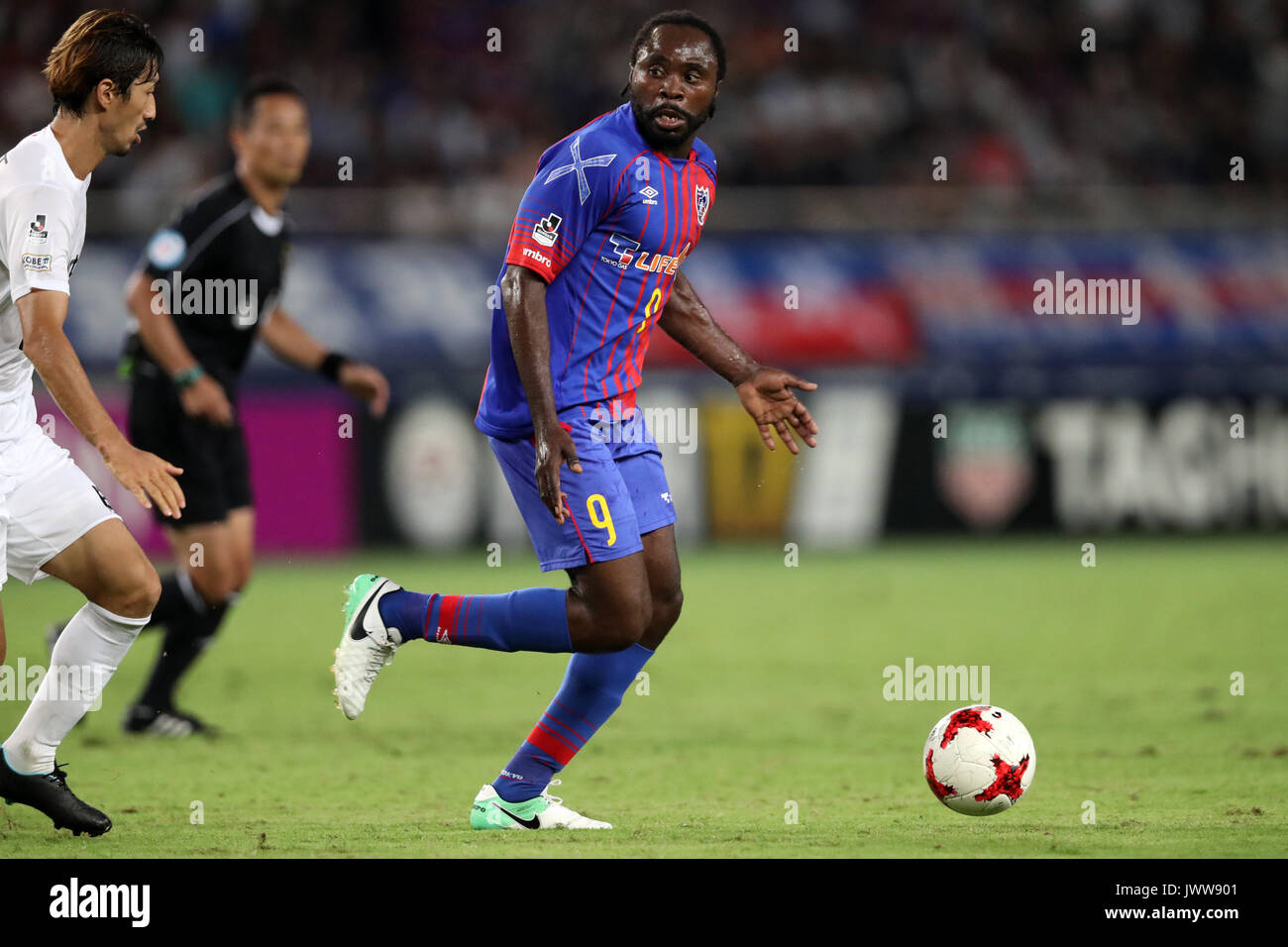 Ajinomoto Stadium, Tokyo, Japan. 13th Aug, 2017. Peter Utaka (FC Tokyo ...