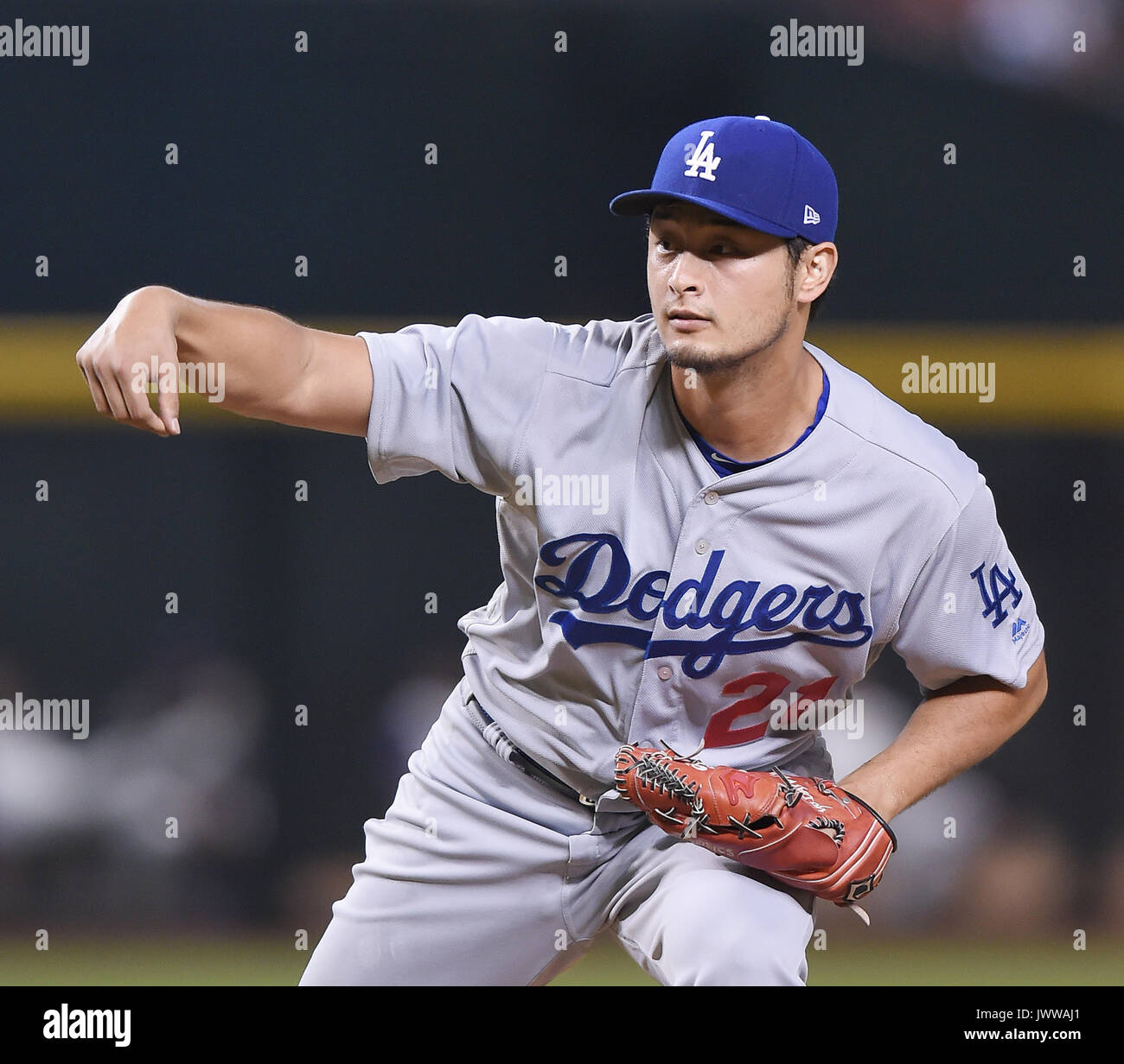 Phoenix, Arizona, USA. 10th Aug, 2017. Yu Darvish (Dodgers) MLB : Los ...