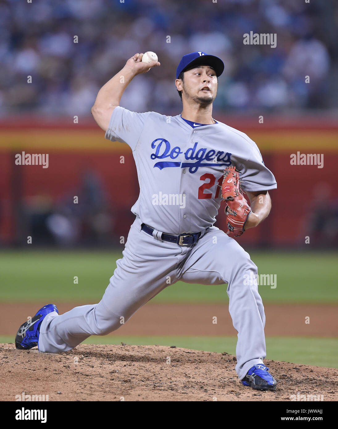 Phoenix, Arizona, USA. 10th Aug, 2017. Yu Darvish (Dodgers) MLB : Los ...