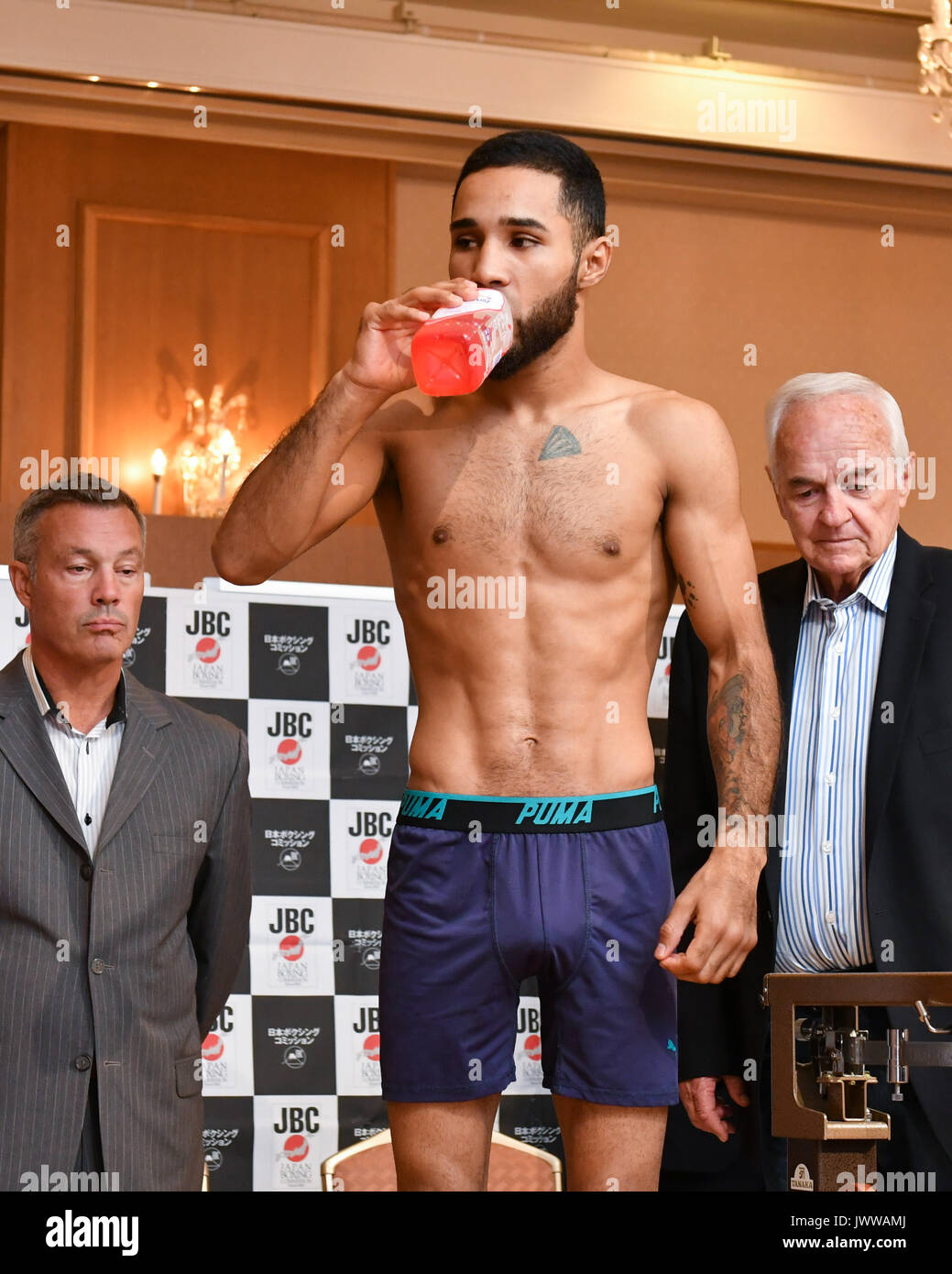 Kyoto, Japan. 14th Aug, 2017. Luis Nery Boxing : Luis Nery of Mexico ...