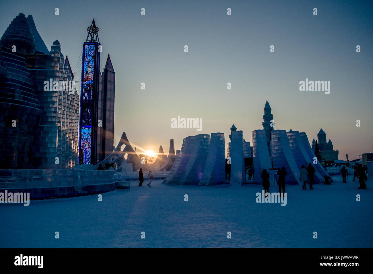 Harbin, China. 14th Aug, 2017. Winter scenery of Harbin in northeast ...