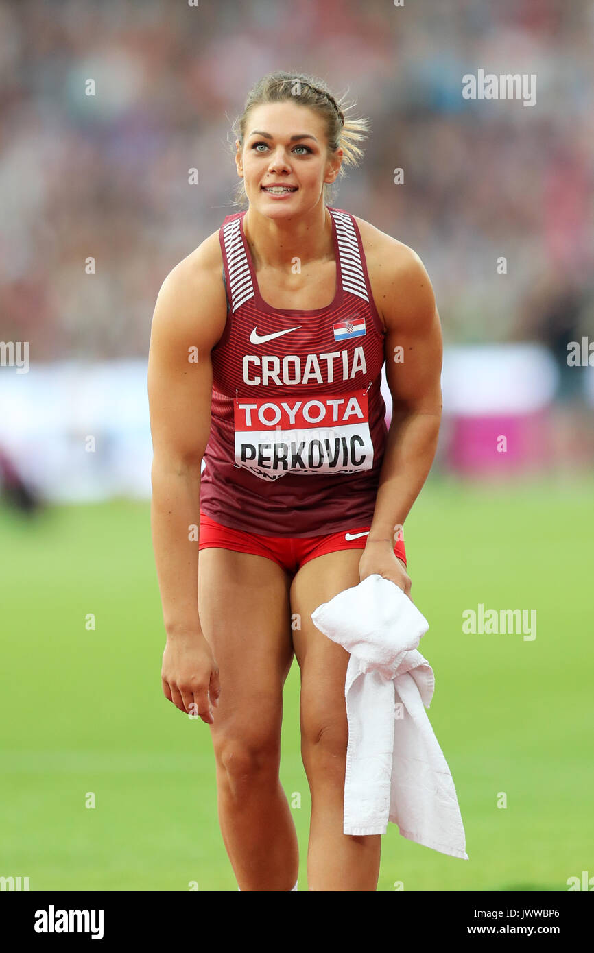 London, UK. 13th August 2017. Sandra PERKOVIC (Croatia) competing in ...