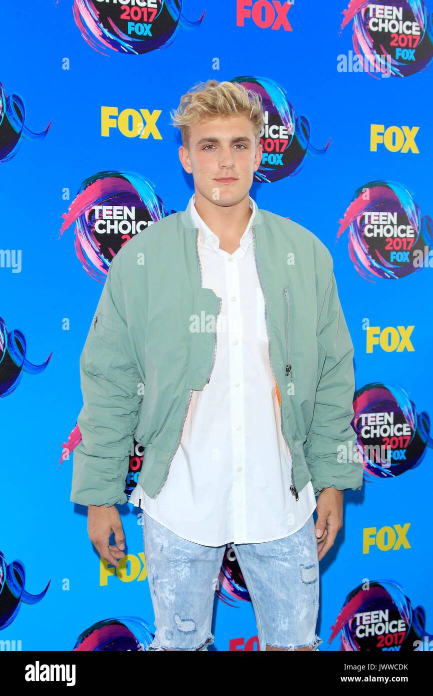 Jake Paul at arrivals for TEEN CHOICE Awards 2017 - Arrivals, The Galen ...
