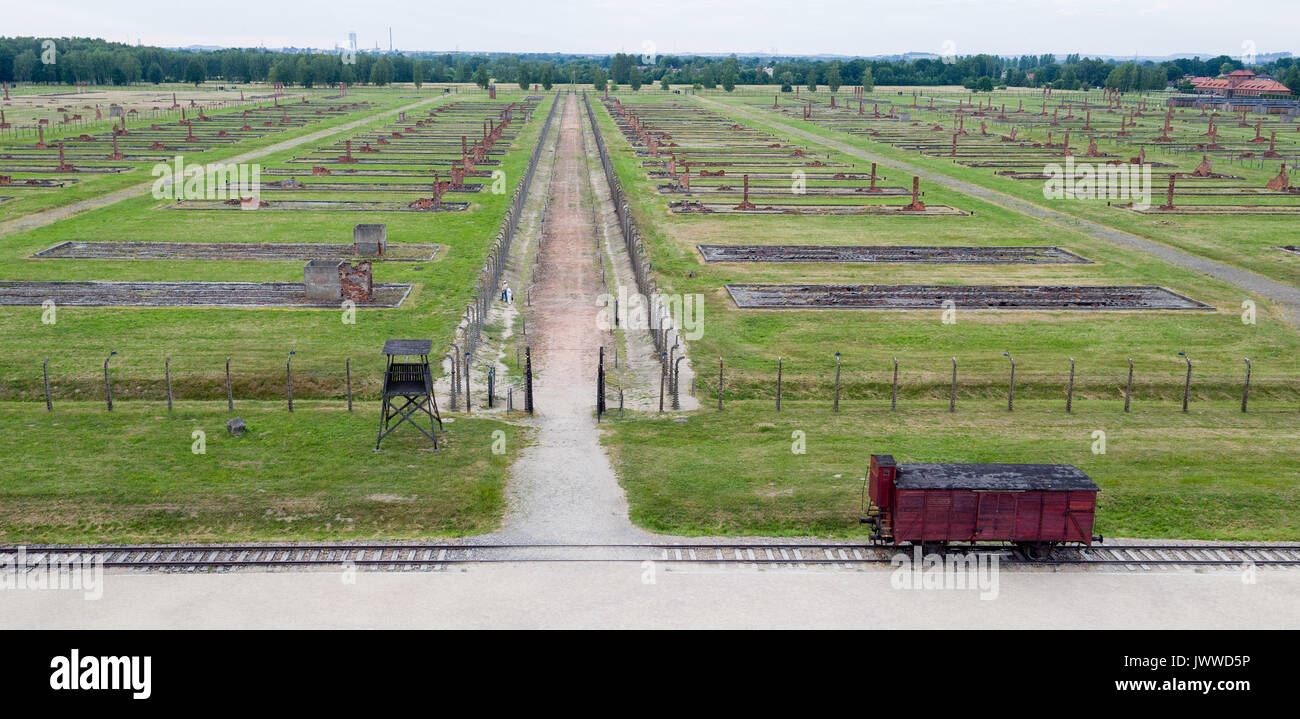 Auschwitz concentration camp aerial hi-res stock photography and images ...