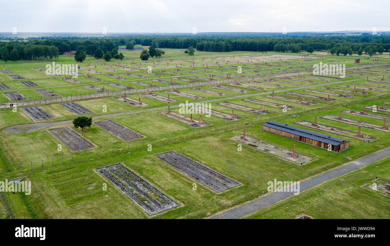 Auschwitz concentration camp aerial hi-res stock photography and images ...