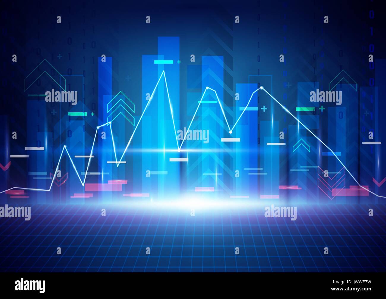 Blue abstract technology background. Stock Market background. Business ...