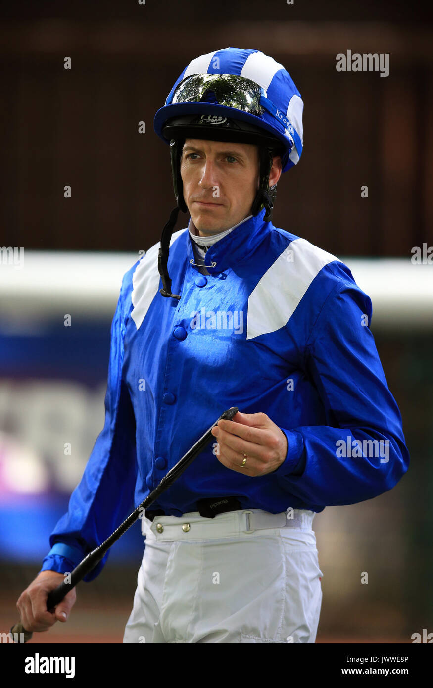 Jim Crowley makes his way into the parade ring before the Betfred Duke ... Jim Crowley makes his way into the parade ring before the Betfred Duke ...