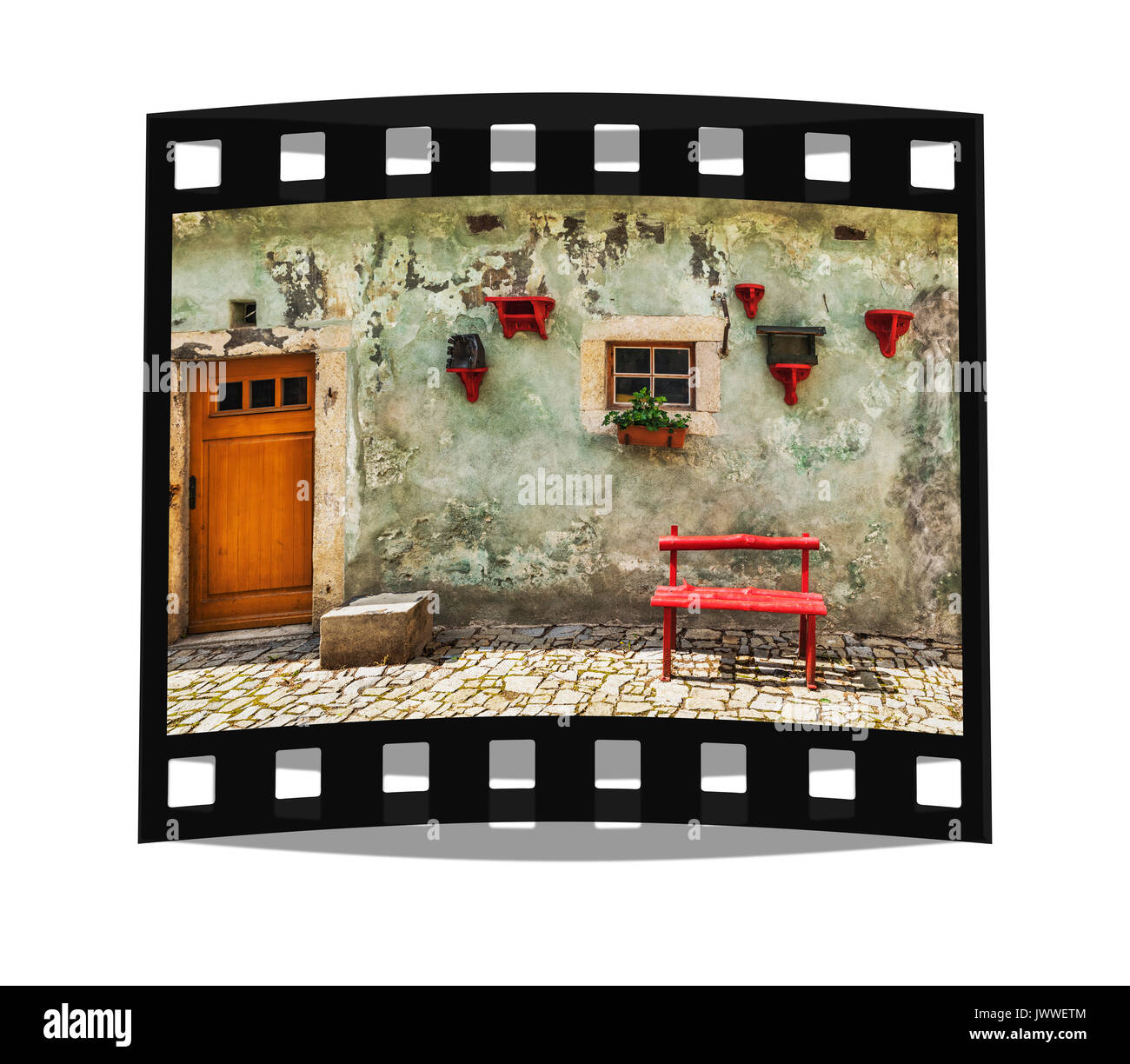 Alley bench view Cut Out Stock Images & Pictures - Alamy