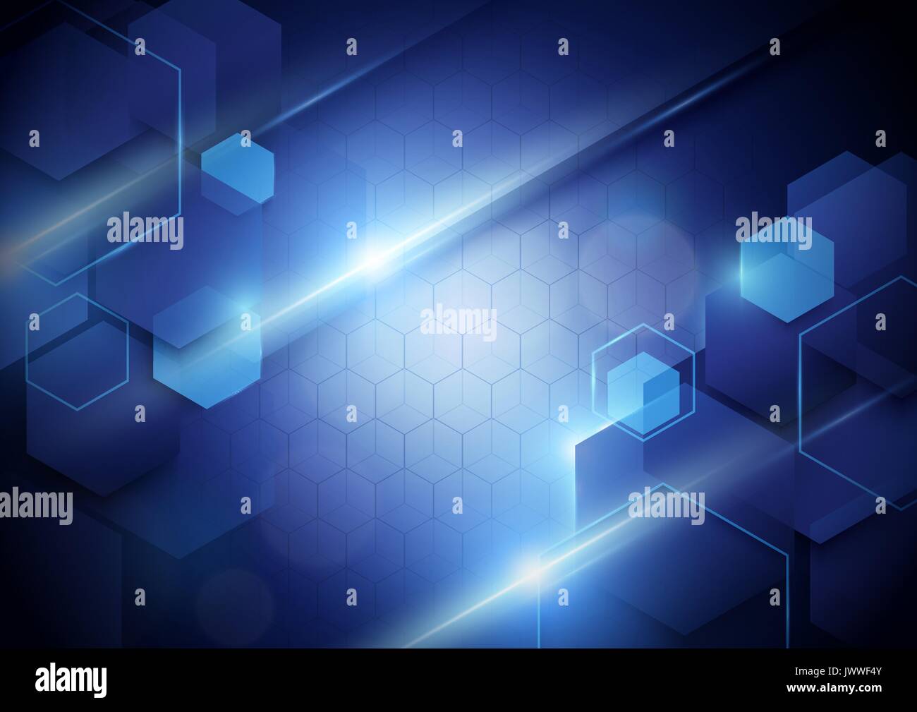 Blue abstract technology digital hi tech concept background. Space for ...
