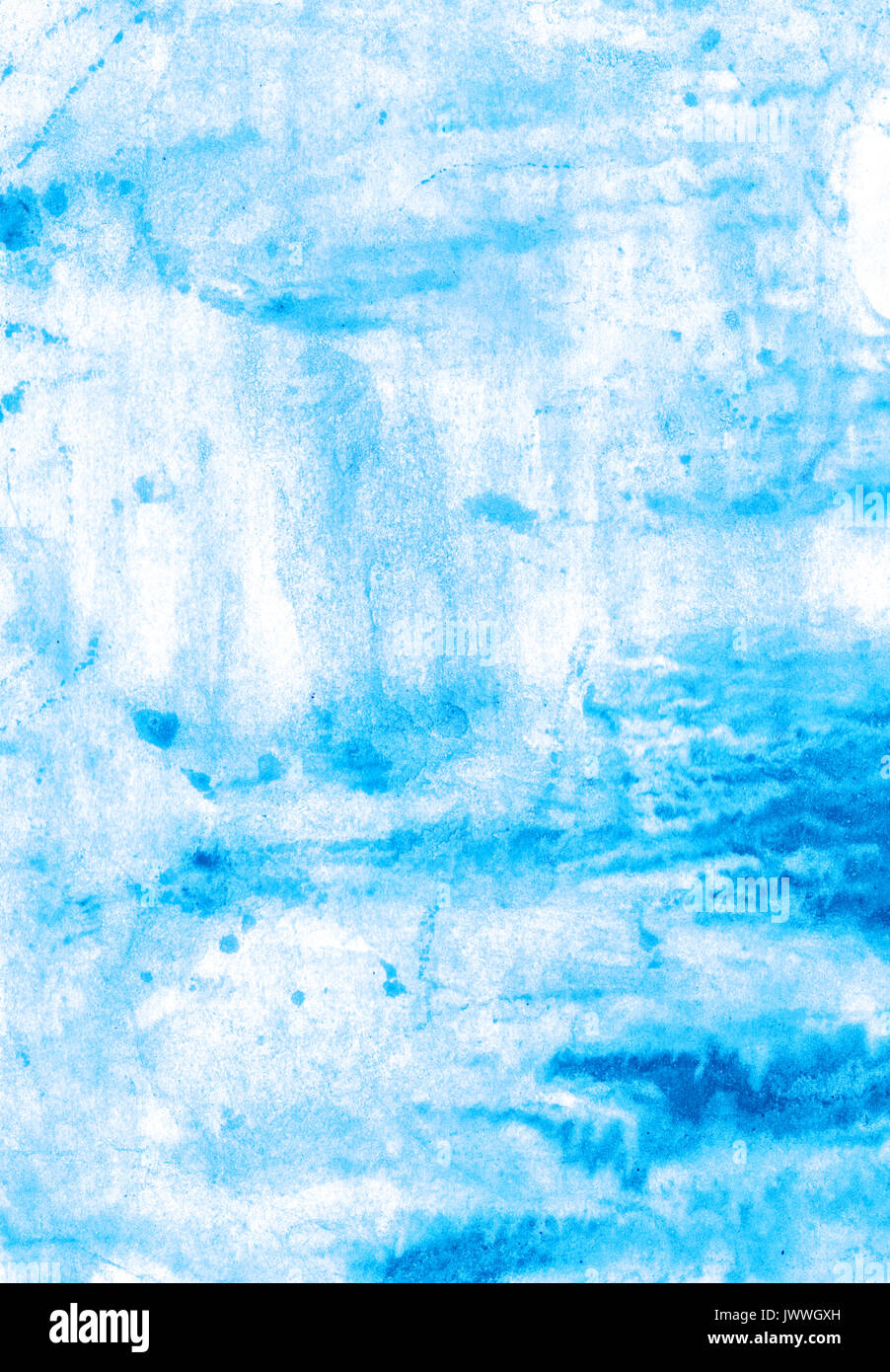 Light blue handmade watercolor illustration Stock Photo - Alamy