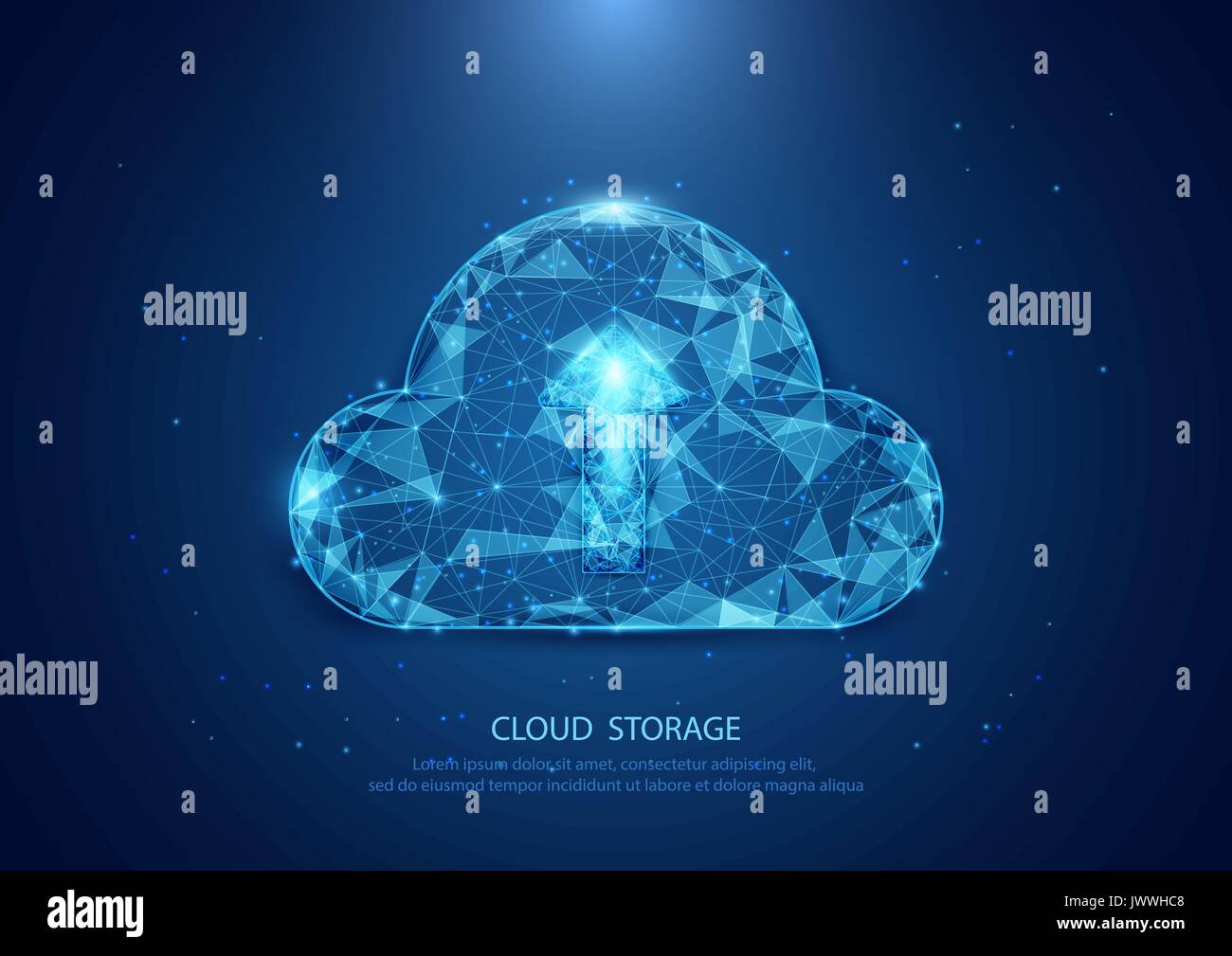Abstract cloud form of a starry sky technology internet, data, connection concept background ...