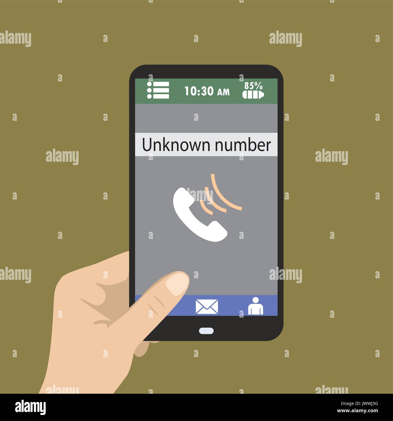 Phone unknown number Stock Vector Images - Alamy